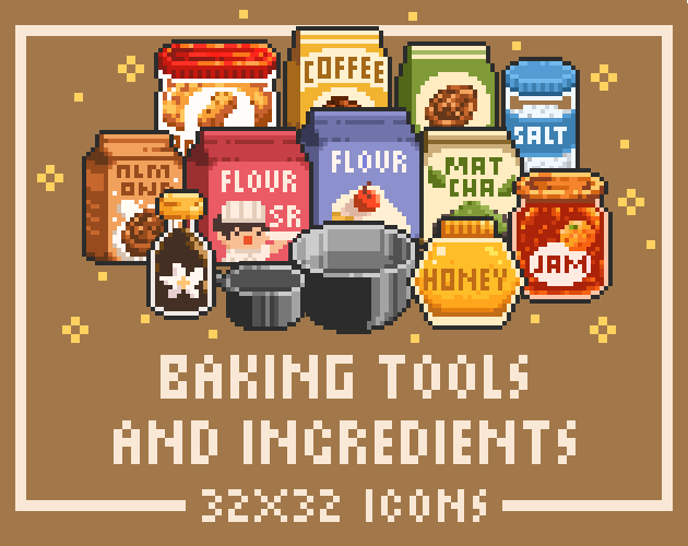 Comments - Pixel Kitchen Tools and Ingredients 32x32 Icons! by ToffeeHazel