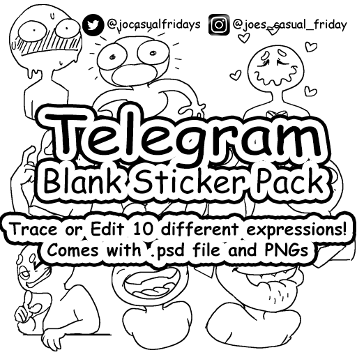 Telegram Blank Sticker Pack by JoeFriday