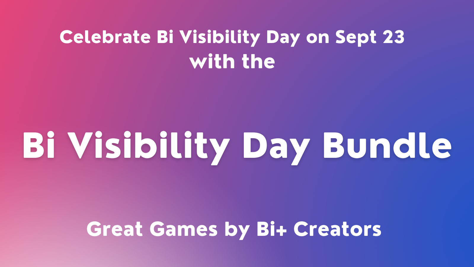 Bi Visibility Day 2022 by Lynne M. Meyer and 6 others - itch.io