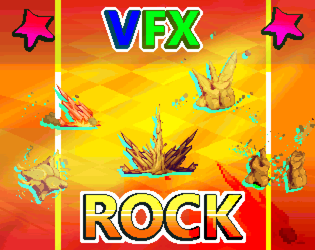 VFX - ROCK - Pixel Art Effects by kiddolink