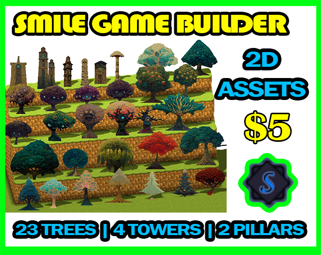 Smile Game Builder - 2D Billboard Pack by shizvayne