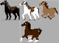 Pixel Horse - Walk, Gallop, Idle, Graze by Cinnabonyx