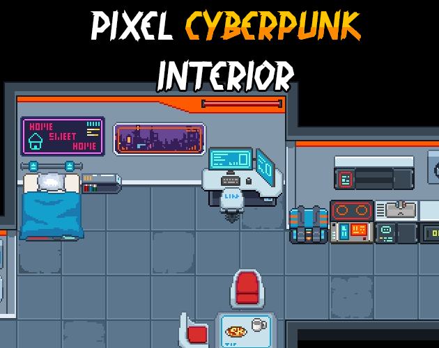 Pixel Cyberpunk Interior by DyLESTorm