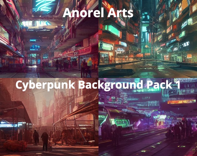 Cyberpunk Background Pack 1 by AnorelArts