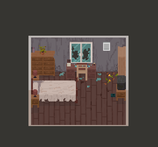 Spooky bedroom by Sweeetpotatoo