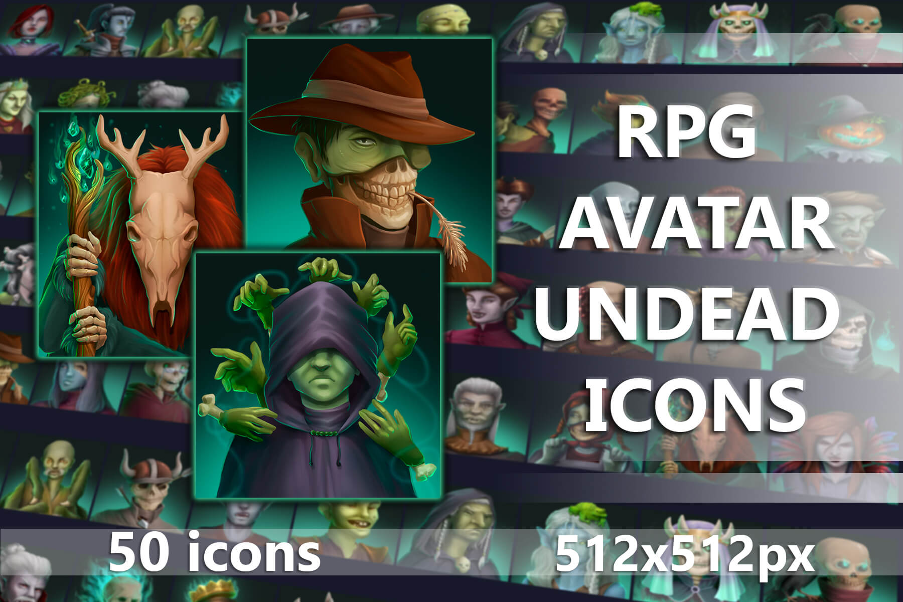 Undead Avatars by Free Game Assets (GUI, Sprite, Tilesets)