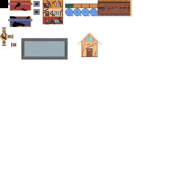 Ruined houses tileset - Rpg Ruined house tileset by SpectralGame Studios