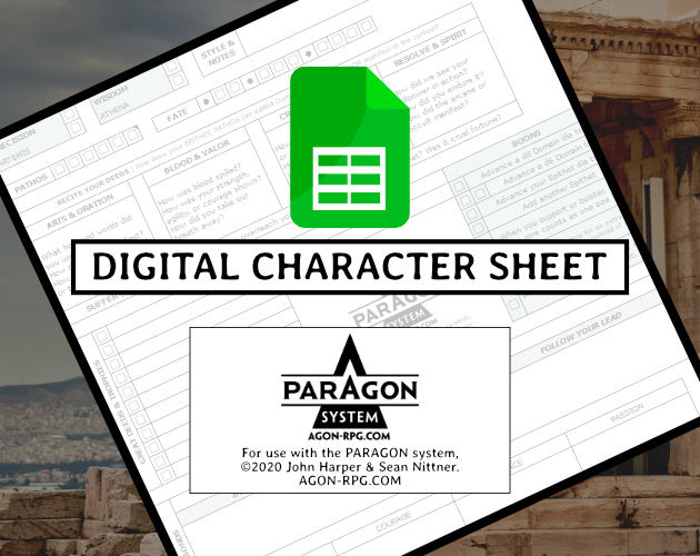 Agon Digital Character Sheet (Portrait) by fleetingXe