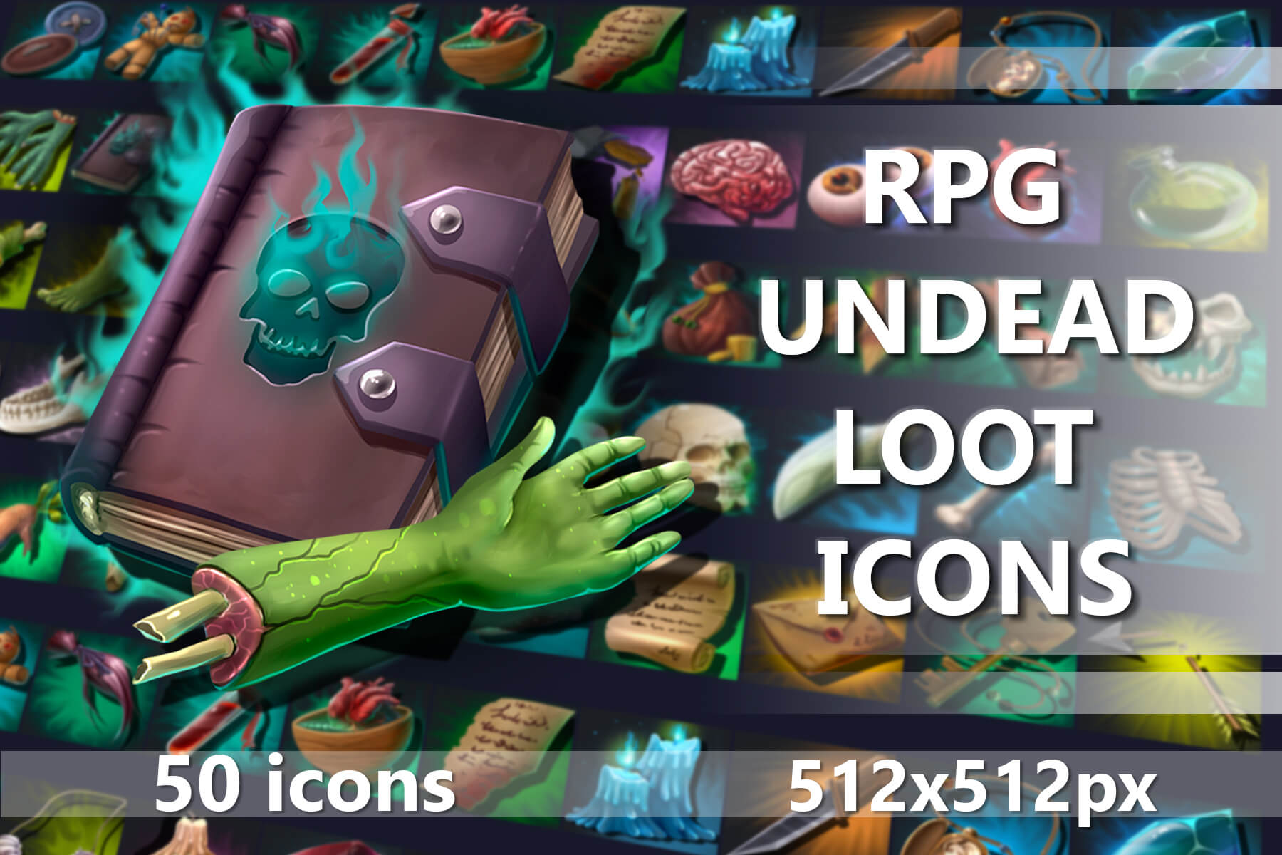 Undead Loot Icons by Free Game Assets (GUI, Sprite, Tilesets)