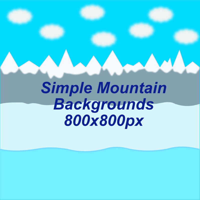 Icy Mountain Backgrounds - 800x800px by Rainsong for Asset Pack Jam ...