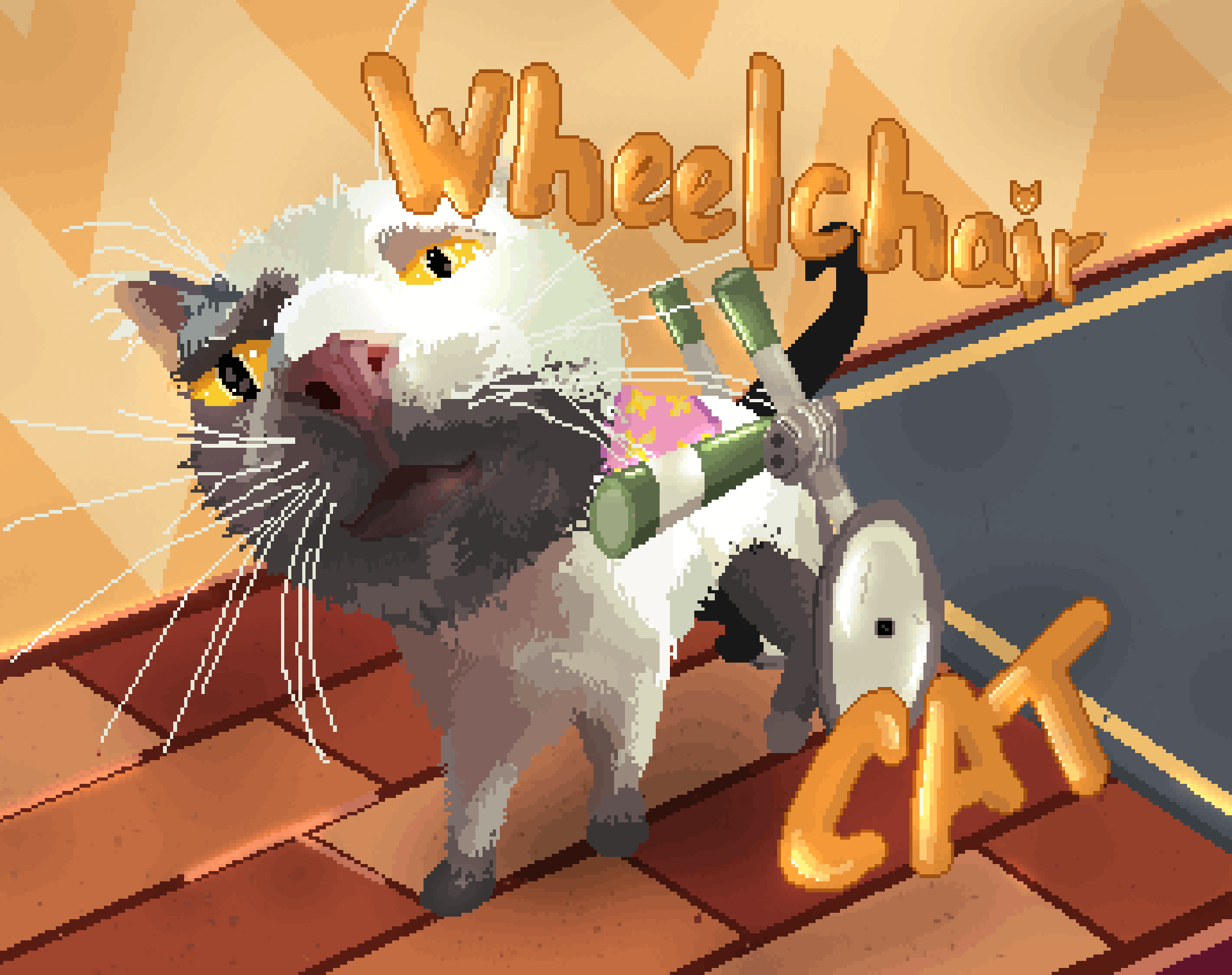 Wheelchair Cat by rafazcruz, SedentaryTraveller, Tameno, CrunchyBug