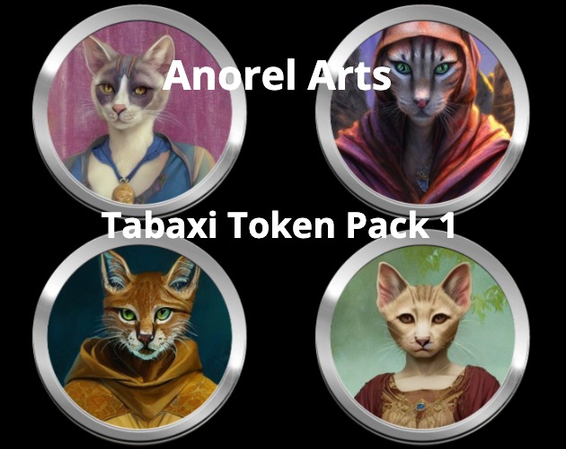 Tabaxi Token Pack 1 by AnorelArts