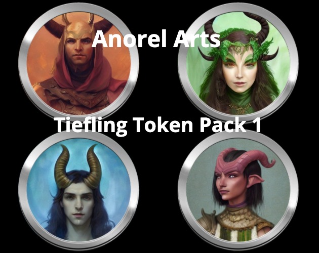 Tiefling Token Pack 1 by AnorelArts
