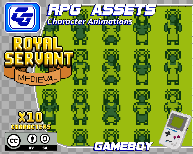RPG Asset Character 'Royal Servant' FE Gameboy by chasersgaming
