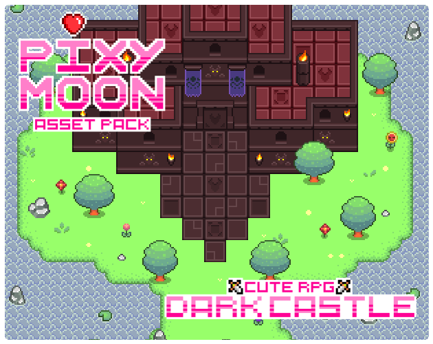 Dark Castle Cute RPG 16x16 retro tileset asset pack! by PixyMoon