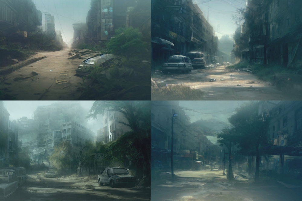 Gloomy Post-Apocalyptic City Pack: 8 Visual Novel Backgrounds by Rachel ...