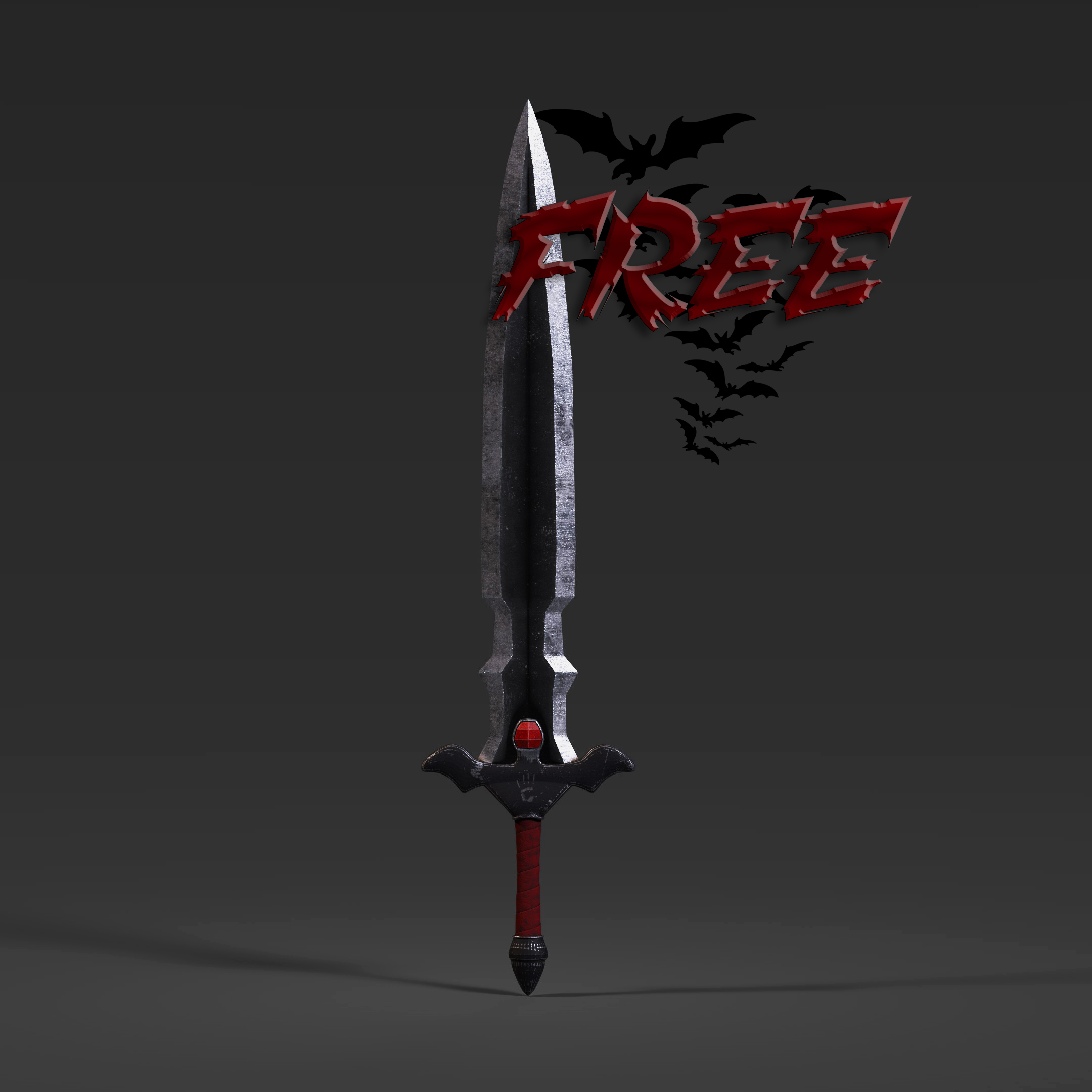 Sword "B'smell" 3D Model (Low-Poly) /Free by Fruviri