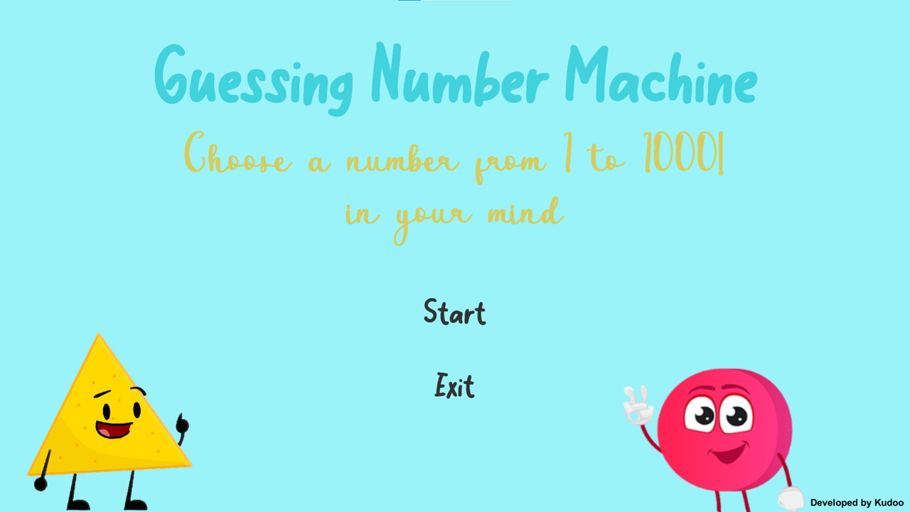 Guessing number game v2.0 by Kudoo39