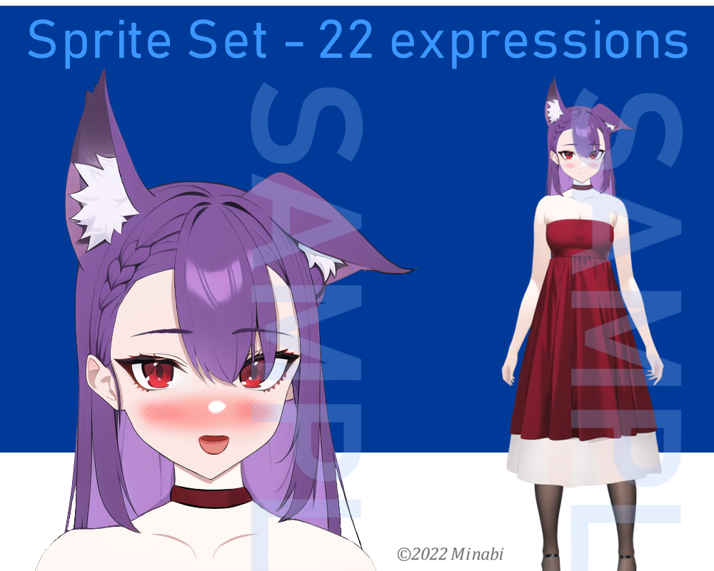 Sprite Set - Female Purple Hair by Minabi