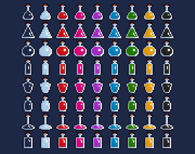 Potions - Sprite Pack by Pixelated Lusitanian