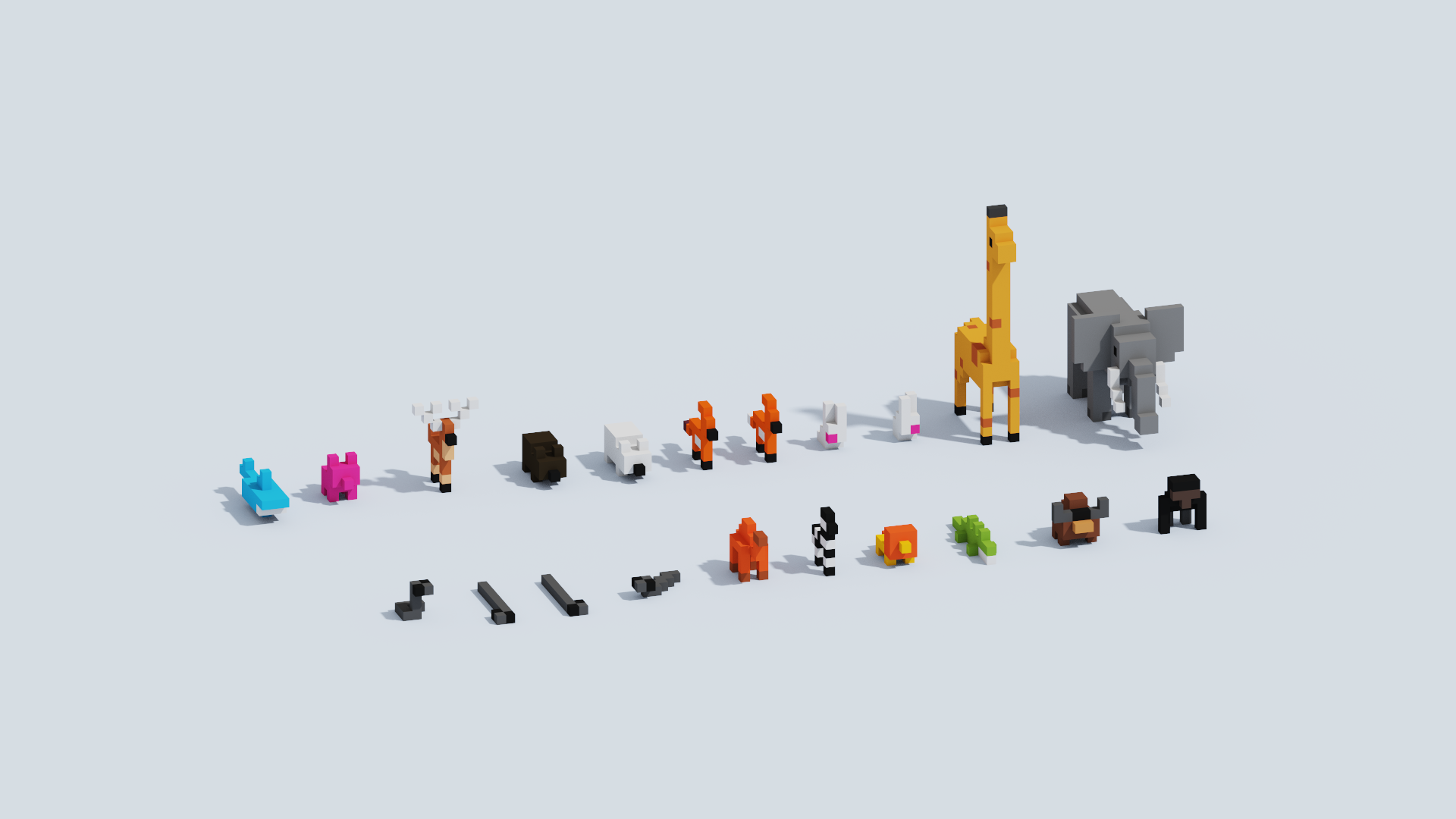 Voxel Tiny Animals by VOX FOX