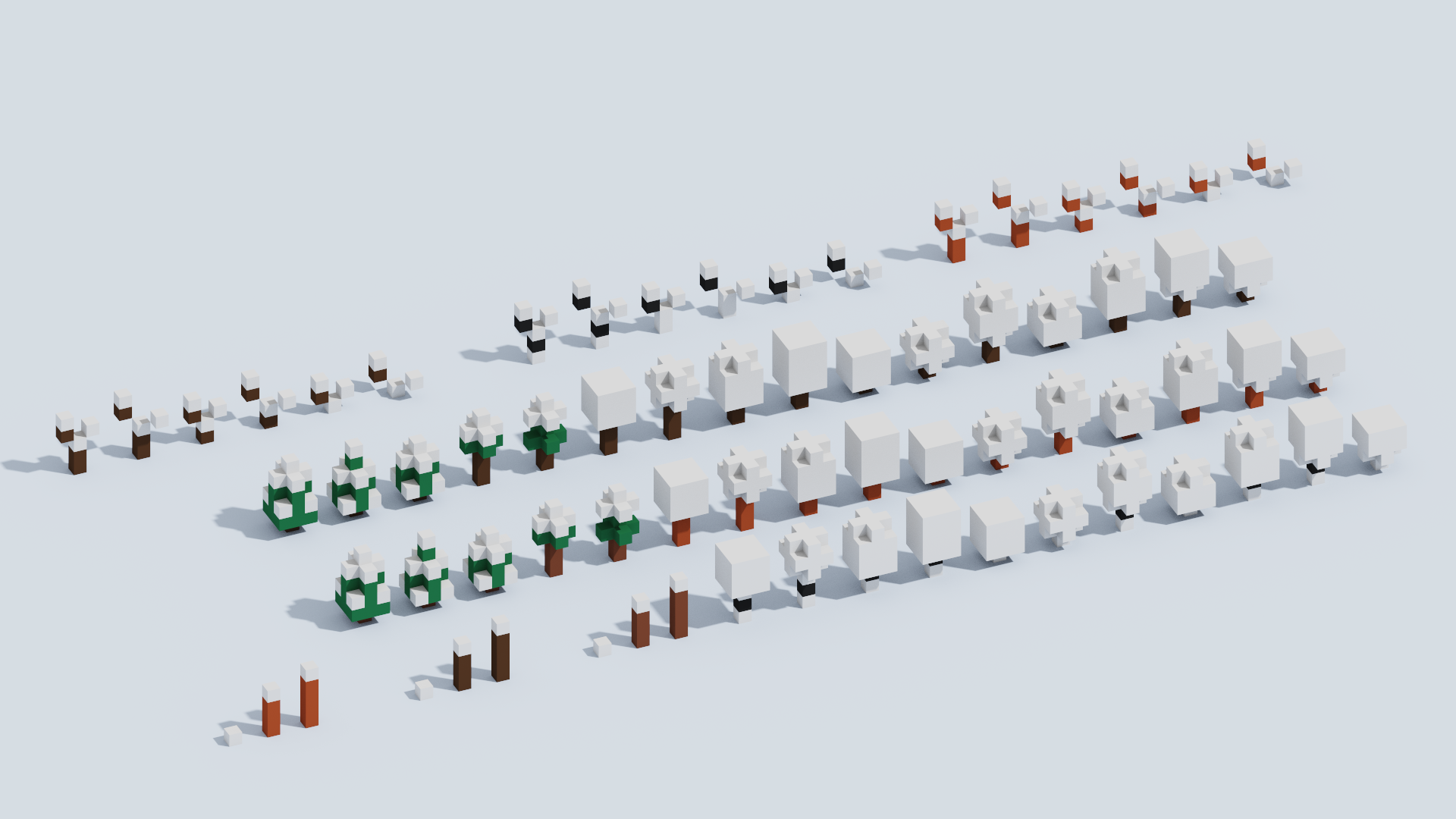 Voxel Tiny Winter Forest by VOX FOX