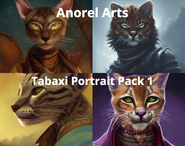 Tabaxi Portrait Pack 1 by AnorelArts