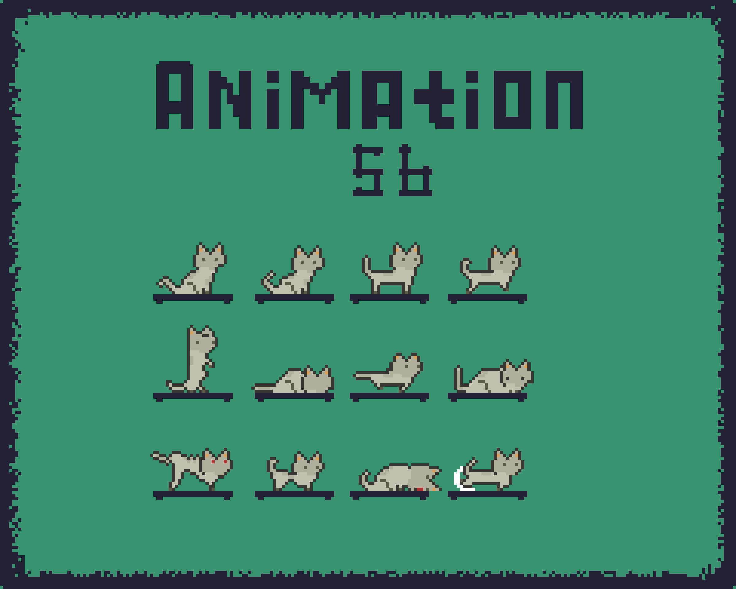 Cat 38+ Animations by Bow.Pixel
