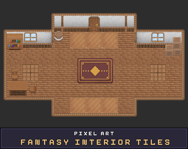 Fantasy Interior Tiles by CardinalZebra