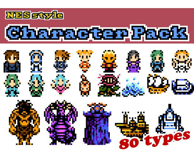 NES style Character Pack by Marumugi4510