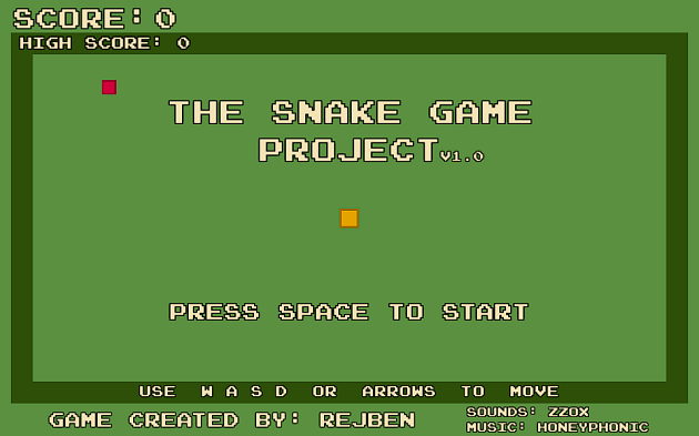 The Snake Game Project by Rejben