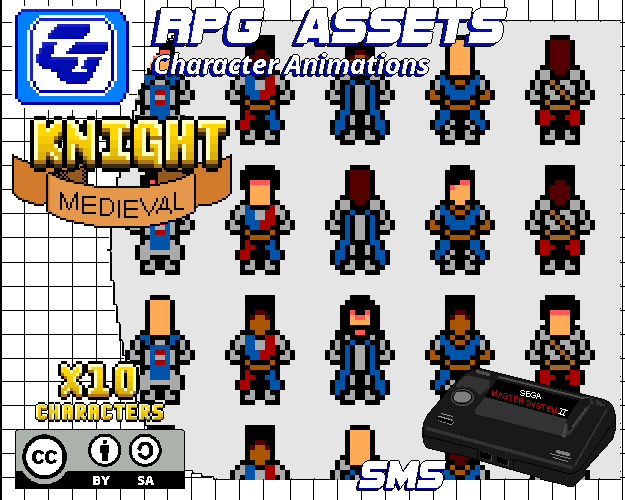 RPG Asset Character 'Knight' #2 SMS by chasersgaming