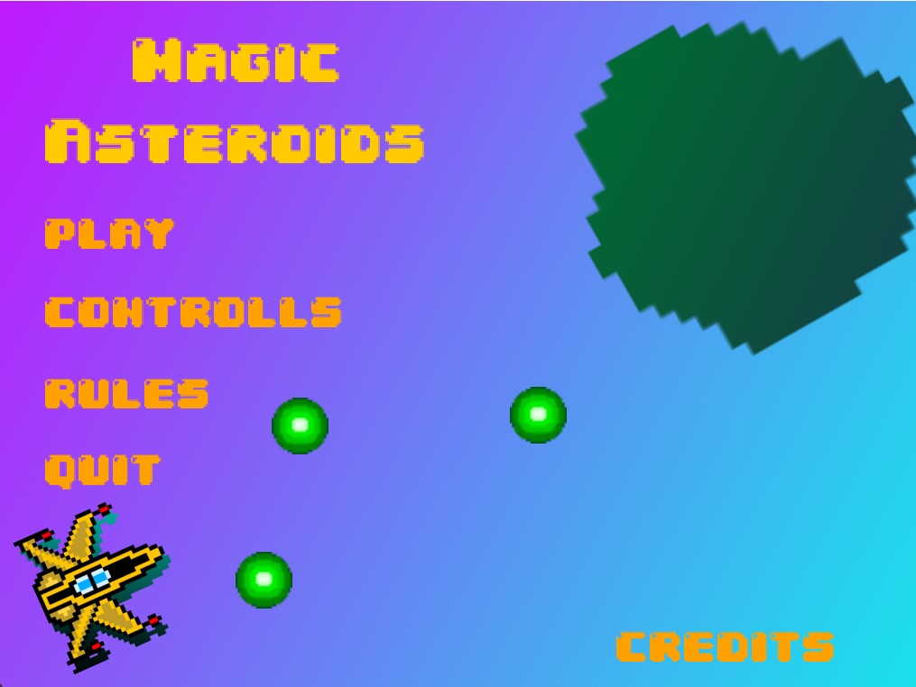 Magic Asteroids by feco_games for Asteroids - Desarrollo de Videojuegos I - 2022 - itch.io