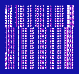Nes Text Example by Debiru