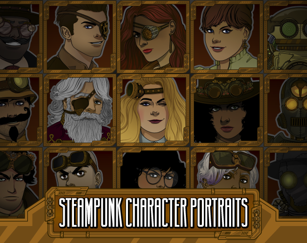 Steampunk Character Portraits by GabrielaTot