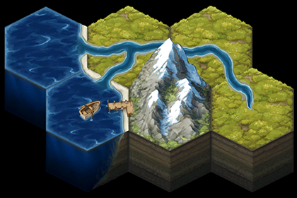 Hex Rivers, Coasts, & Seas Terrain by David Baumgart