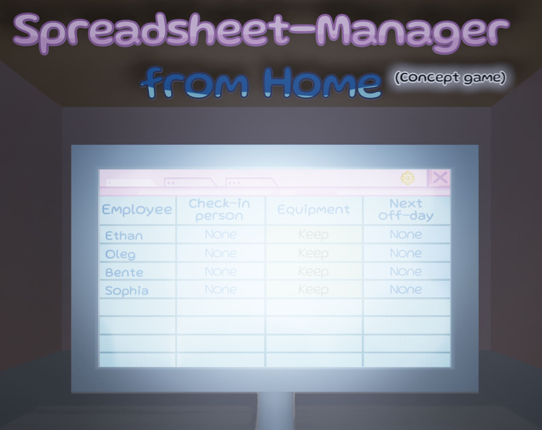Spreadsheet-Manager from Home (Concept game) by twinklesunnysun for ...