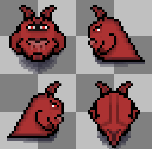 Pixel Demon Slug Sprite by TravCode