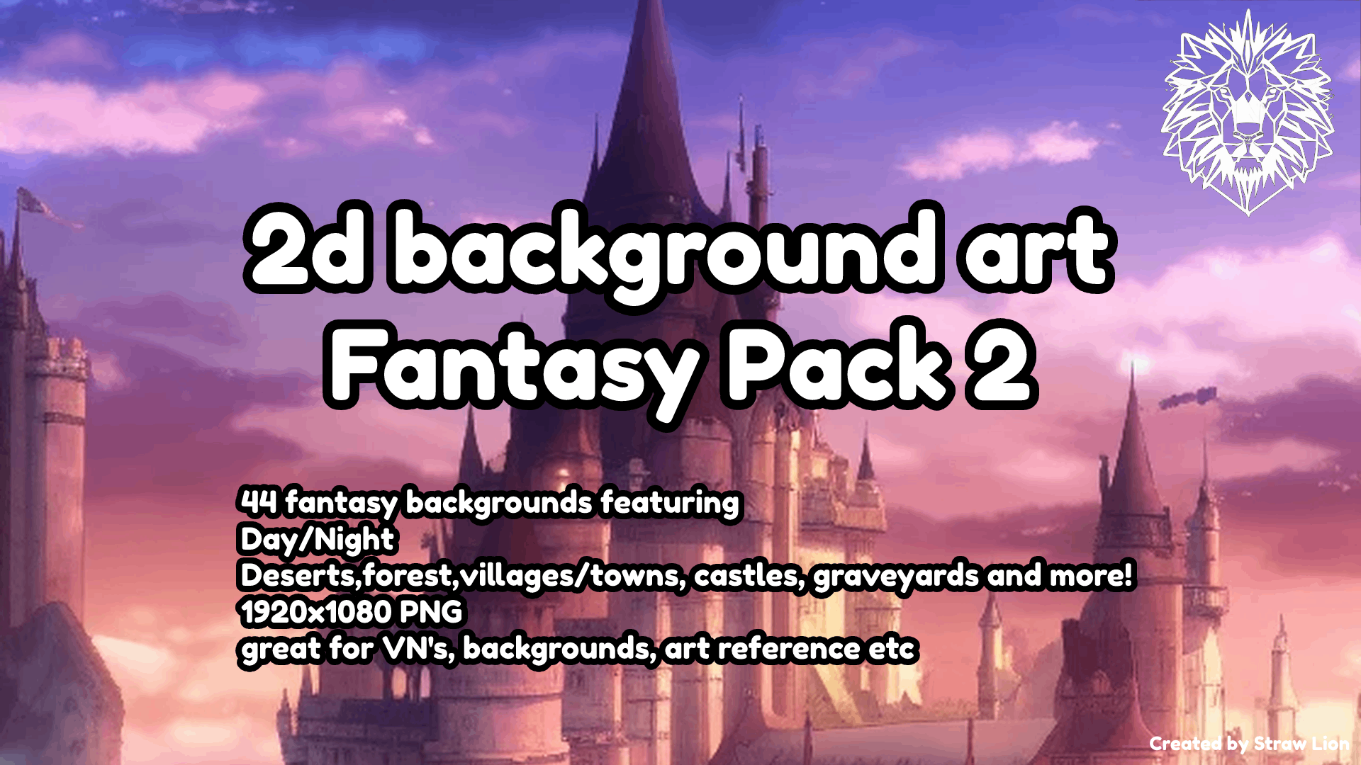 Fantasy Pack 2 Backgrounds 2d Art Pack by Straw Lion