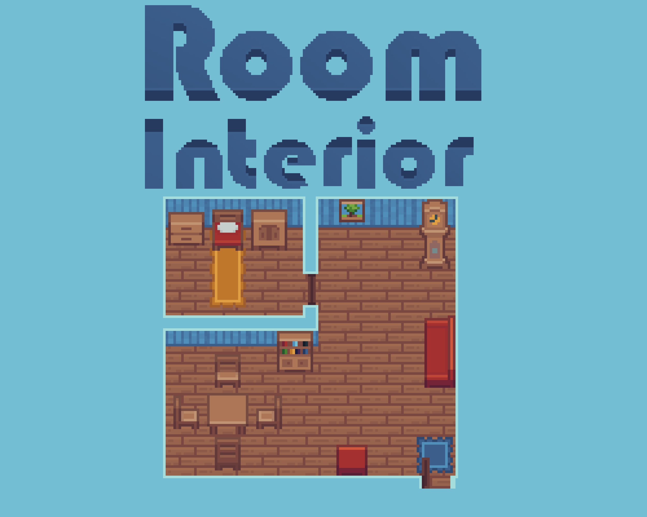 Room Interior - Top Down Pixel Art Asset Pack by MagrozaDev
