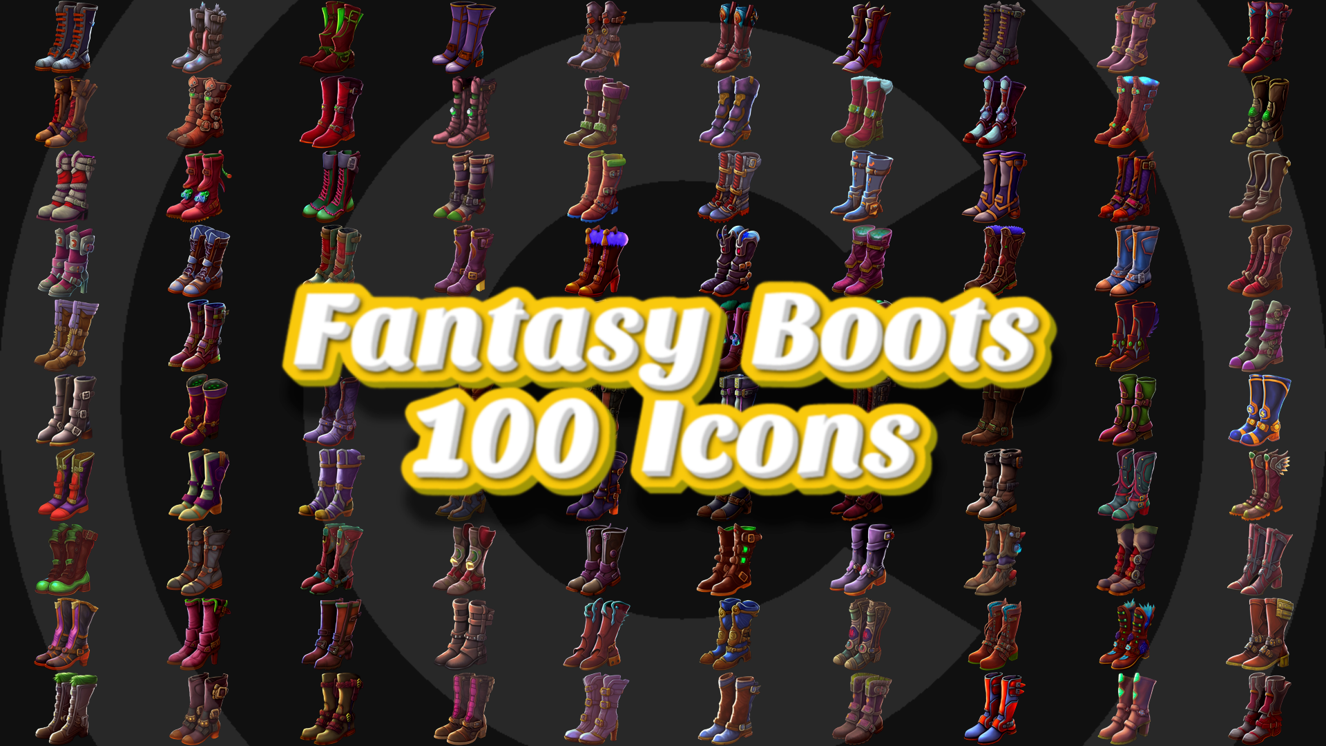 Fantasy Boots 100 Icons by geuks