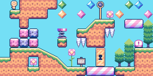 Dirt & Grass 2D Platform Tileset Ver. 2 by AxulArt