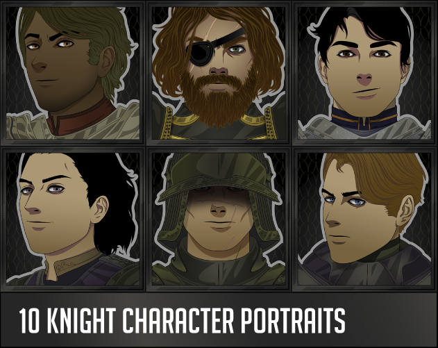 RPG Knight Portraits by GabrielaTot