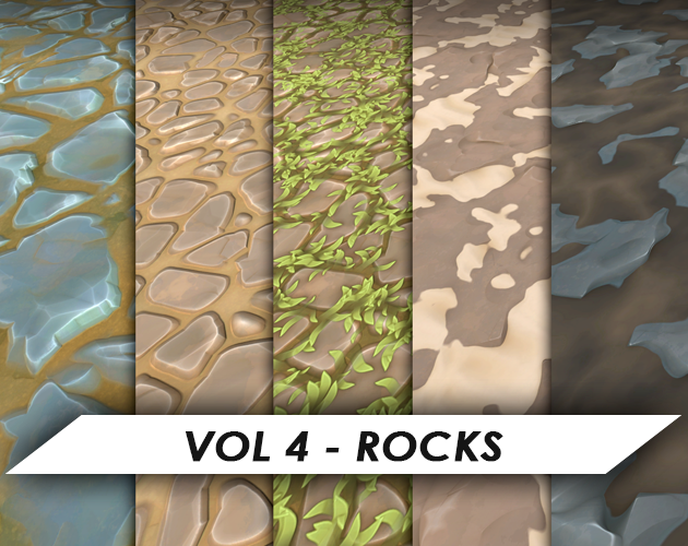 Stylized Textures - Vol 4 - Rocks 1 by oleekconder