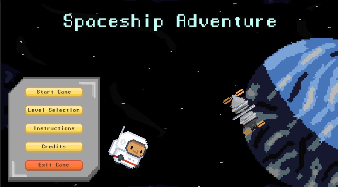 2d Platformer "Spaceship Adventure" by Adrenalitic
