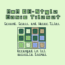 Free 8x8 Game Boy Styled Tilesets by Saint Edward Games