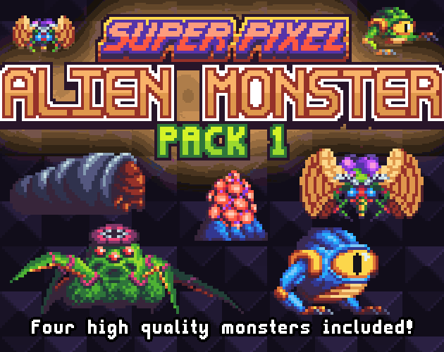 Super Pixel Alien Monster Pack 1 by unTied Games