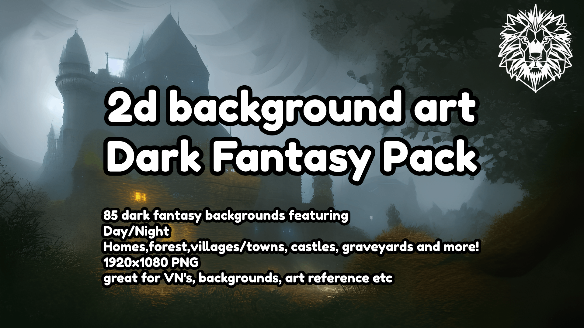 Dark Fantasy Pack Backgrounds 2d Art Pack by Straw Lion