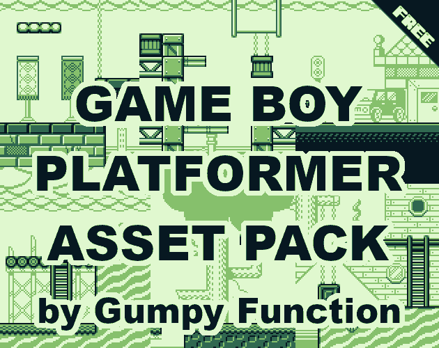 Game Boy Platformer Asset Pack (11 Tile sets!) by Gumpy Function