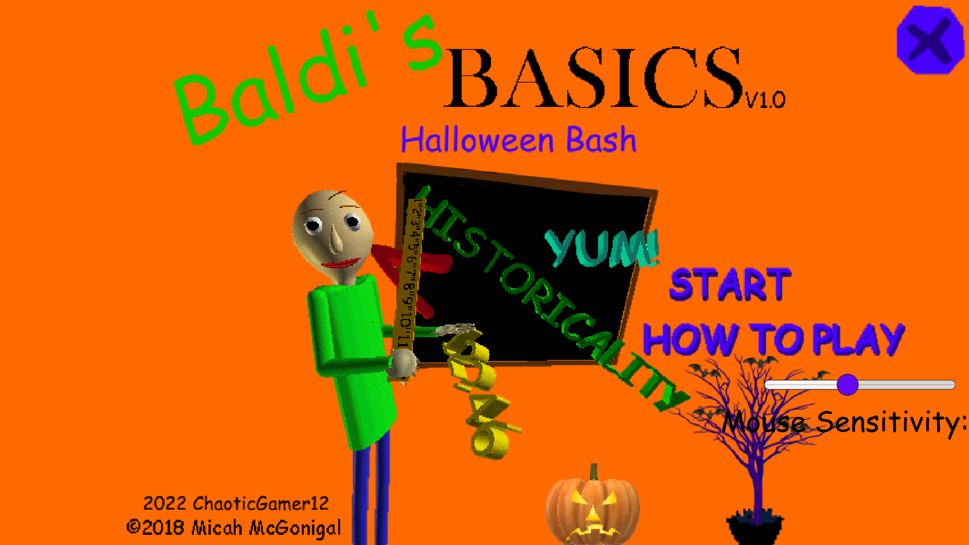 Baldi's Basics Halloween Bash by ChaoticGamer12